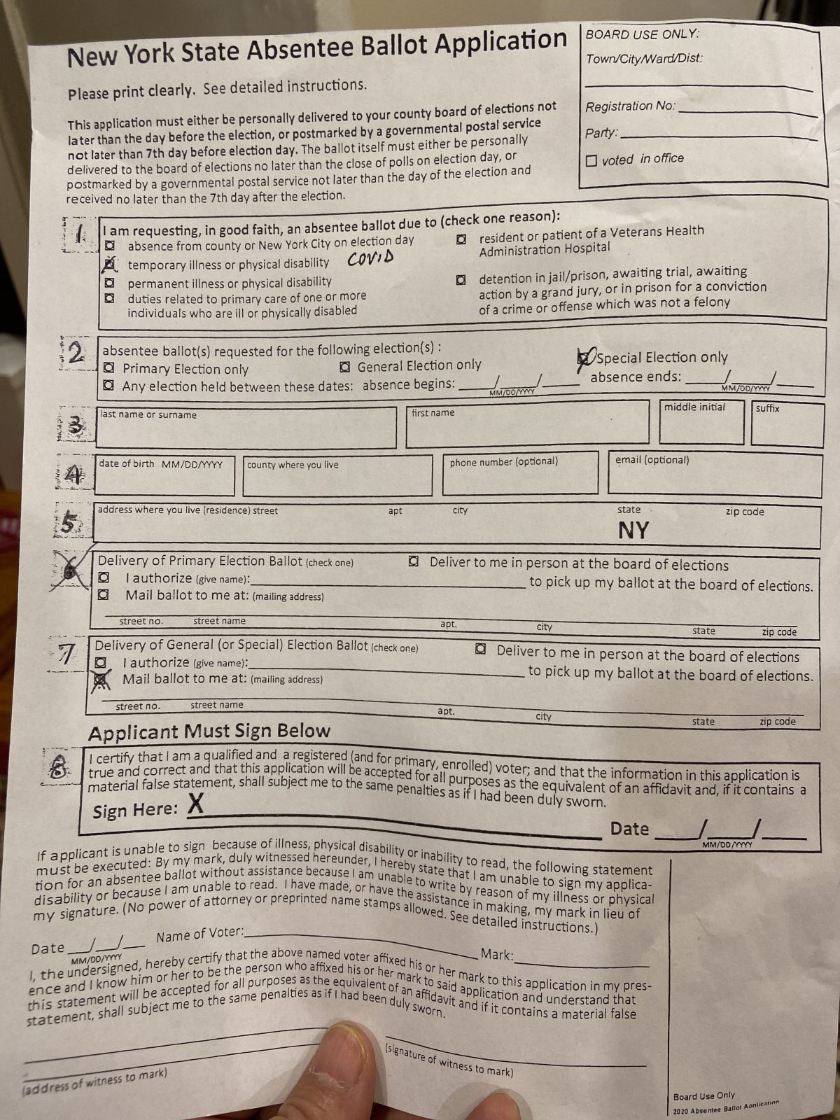 New York Absentee Ballot Application Form – New Hyde Park Chinese ...